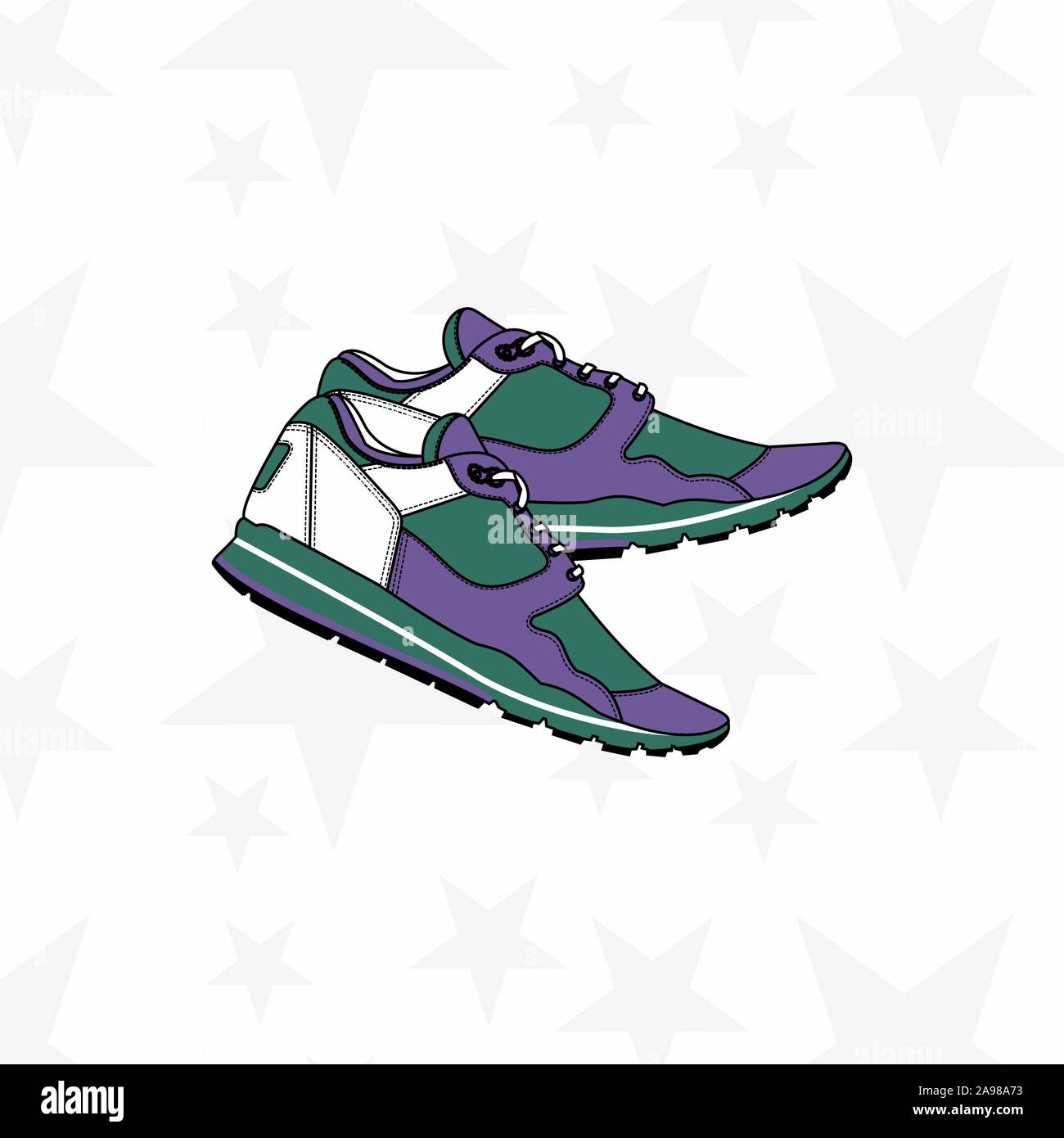 Sneaker for man or woman. trainer, running, casual, gym shoes. Sports ...