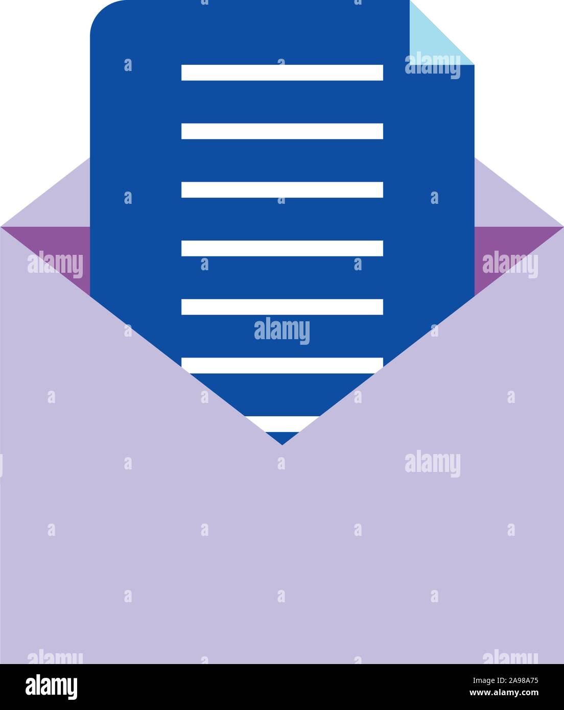 Envelope design, Email mail message letter marketing communication card ...