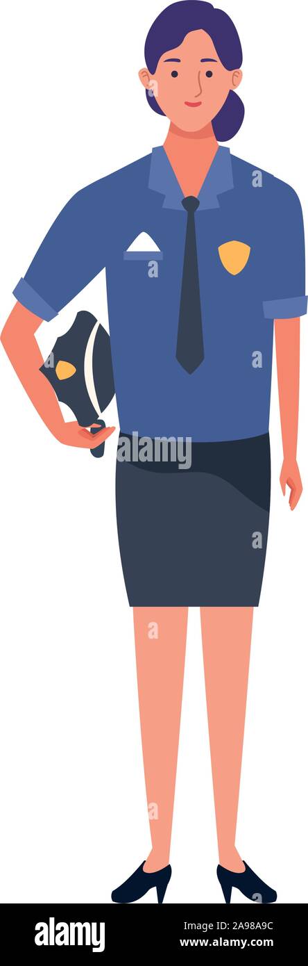 police woman standing icon, flat design Stock Vector Image & Art - Alamy