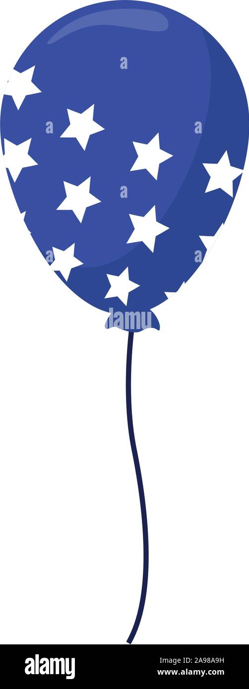 blue balloon with stars design Stock Vector Image & Art - Alamy