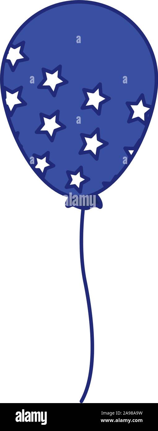 blue balloon with stars design Stock Vector Image & Art - Alamy