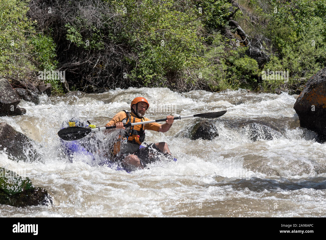 Paddling the Donner and Blitzen River in Southeastern Oregon Stock ...