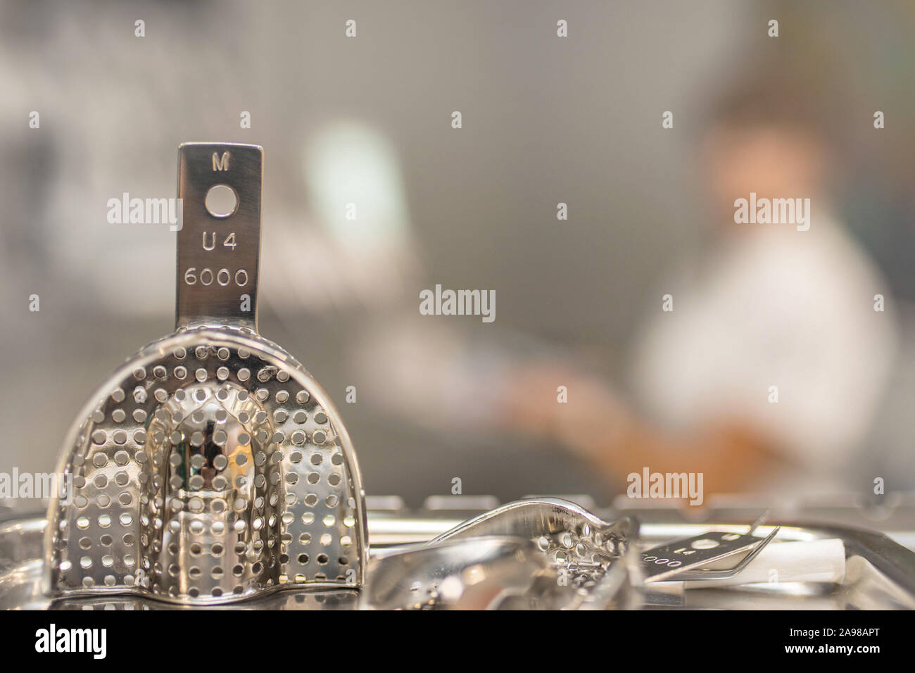 Dental prosthetic spoon for prostodontic dental treatment Stock Photo ...