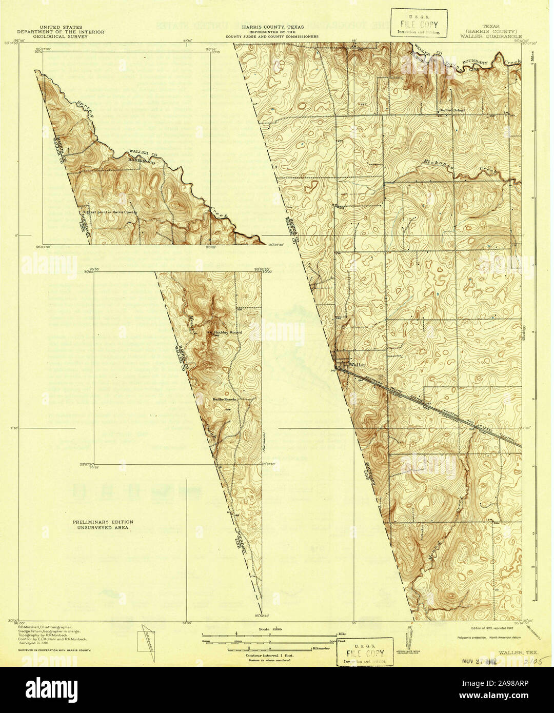 Waller map hi-res stock photography and images - Alamy