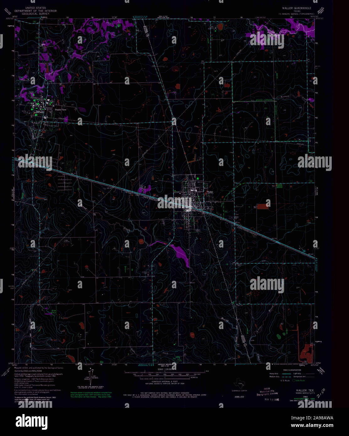 Waller texas map hi-res stock photography and images - Alamy