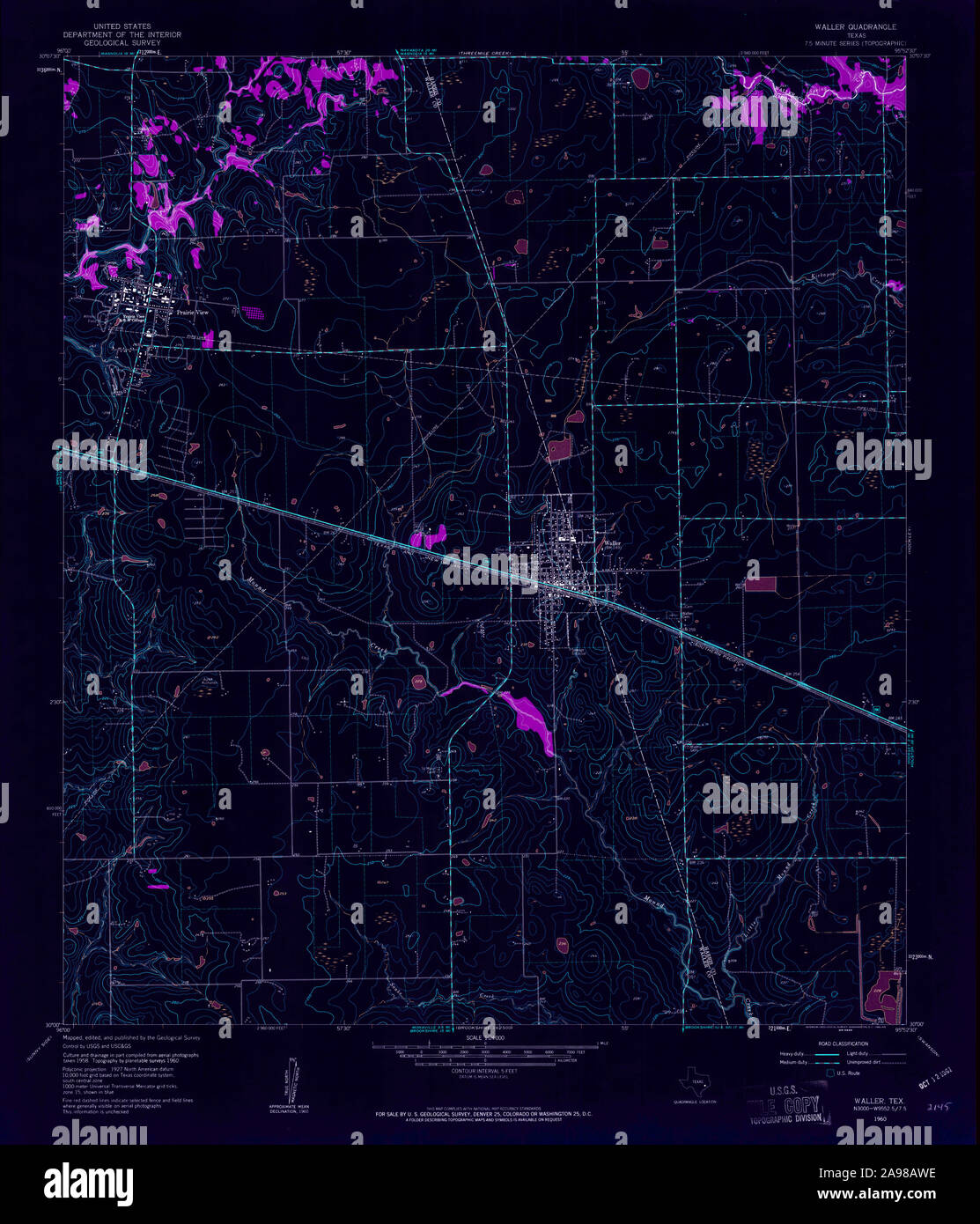 Waller map hi-res stock photography and images - Alamy