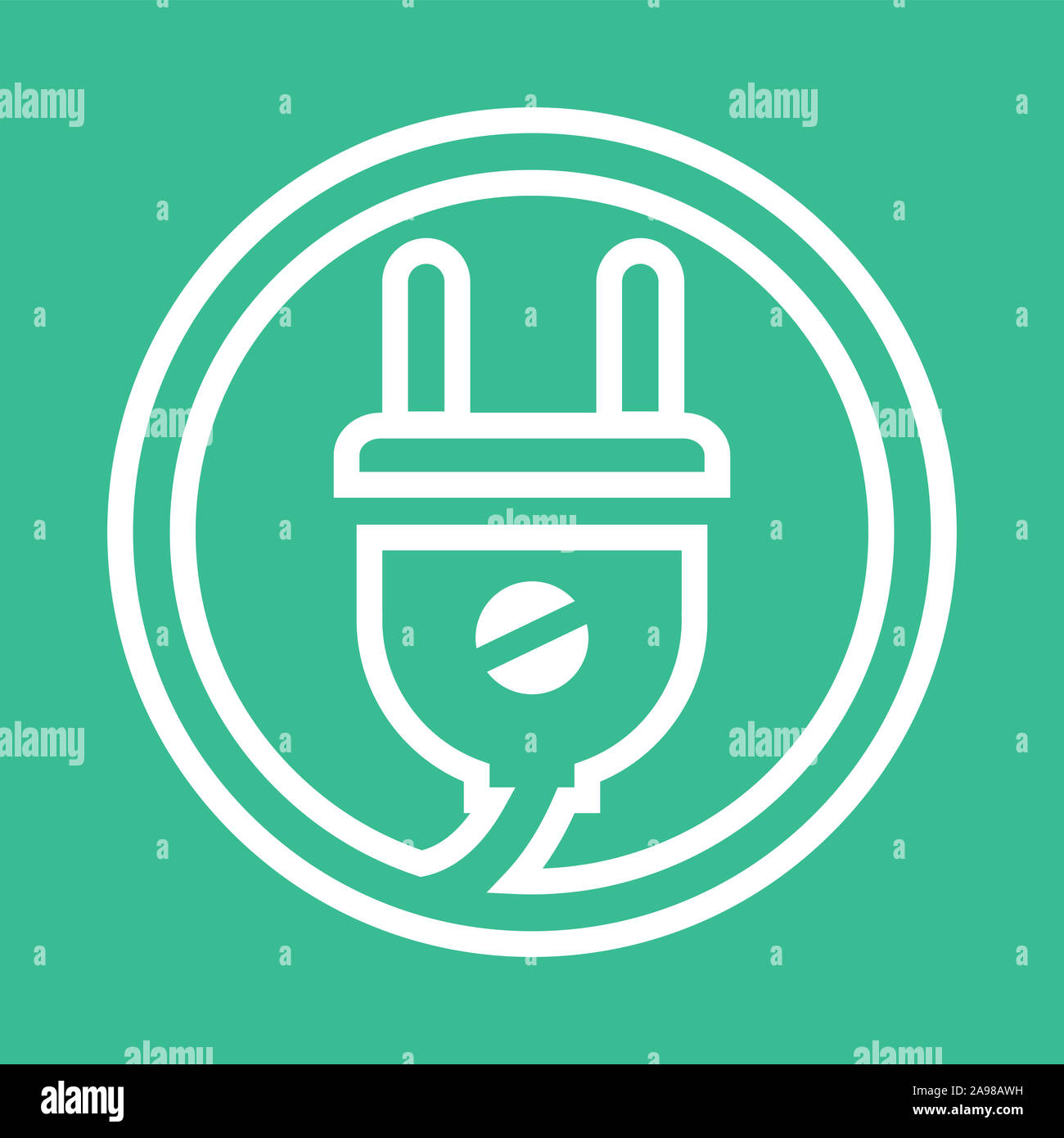 Electrical plug Logo. Template charging point logotype. Vector ...