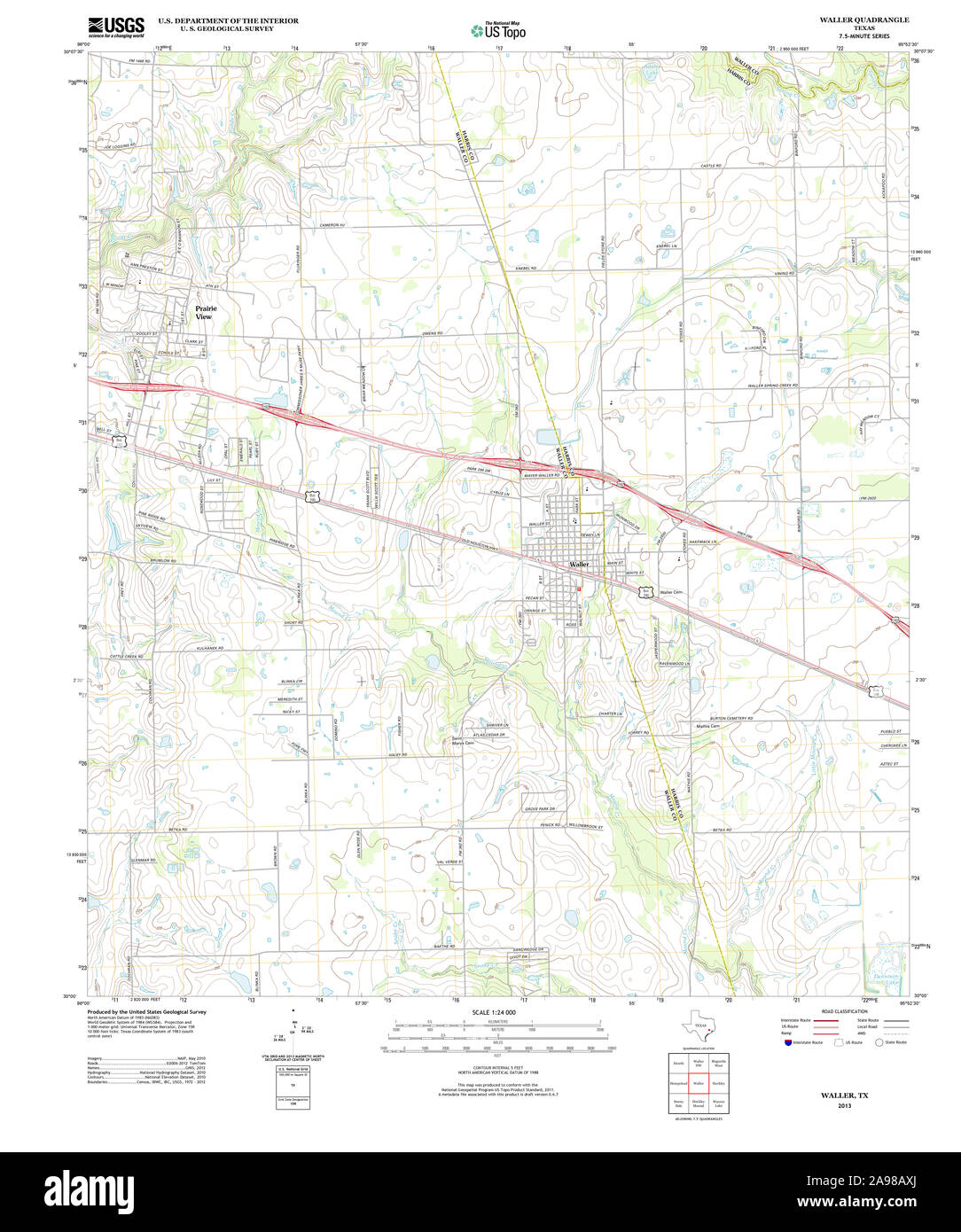 Waller texas map hi-res stock photography and images - Alamy