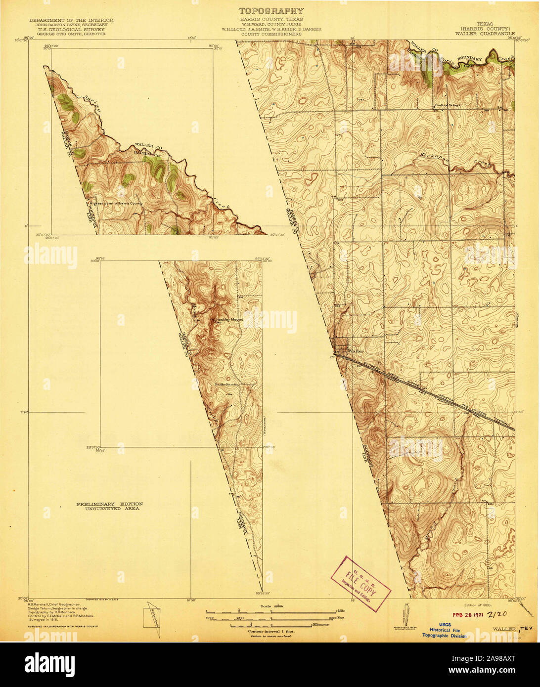 Waller map hi-res stock photography and images - Alamy