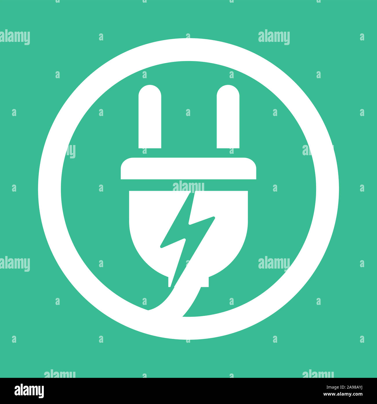 Electrical plug Logo. Template charging point logotype. Vector ...