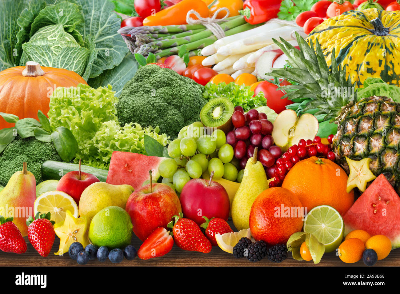 Fresh Fruits and Vegetables Stock Photo - Alamy