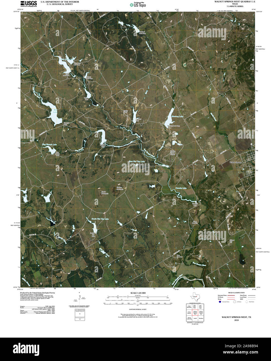 Map of walnut springs hi-res stock photography and images - Alamy