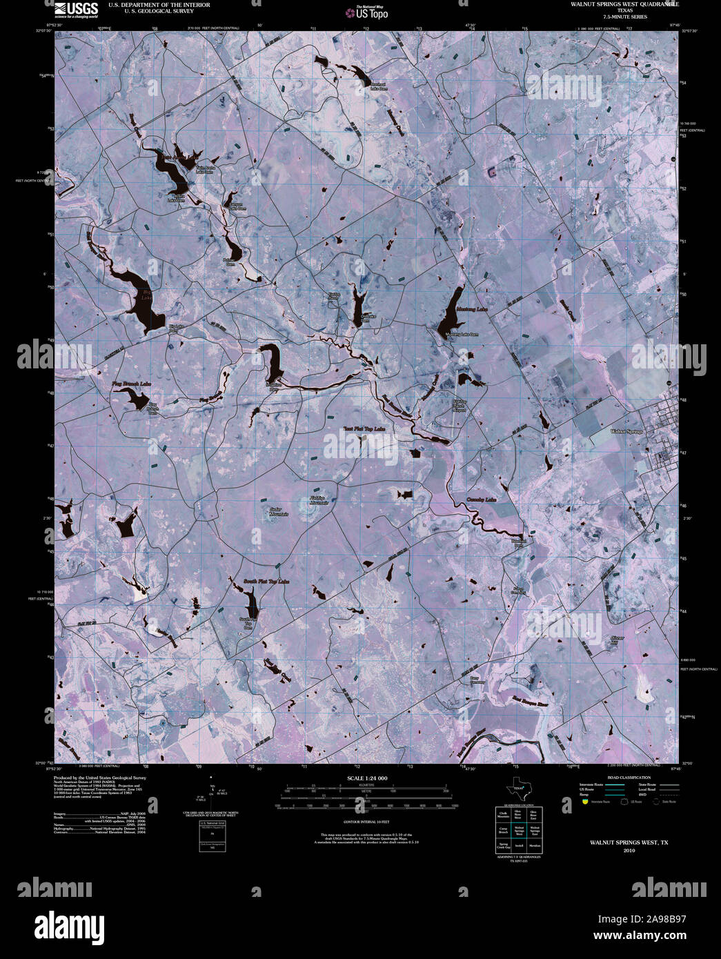 Map of walnut springs hi-res stock photography and images - Alamy