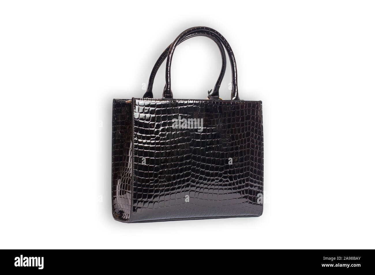 Close up on a woman luxury purse isolated on white with clipping path ...