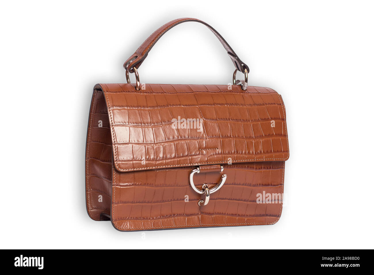 Close up on a woman luxury purse isolated on white with clipping path ...