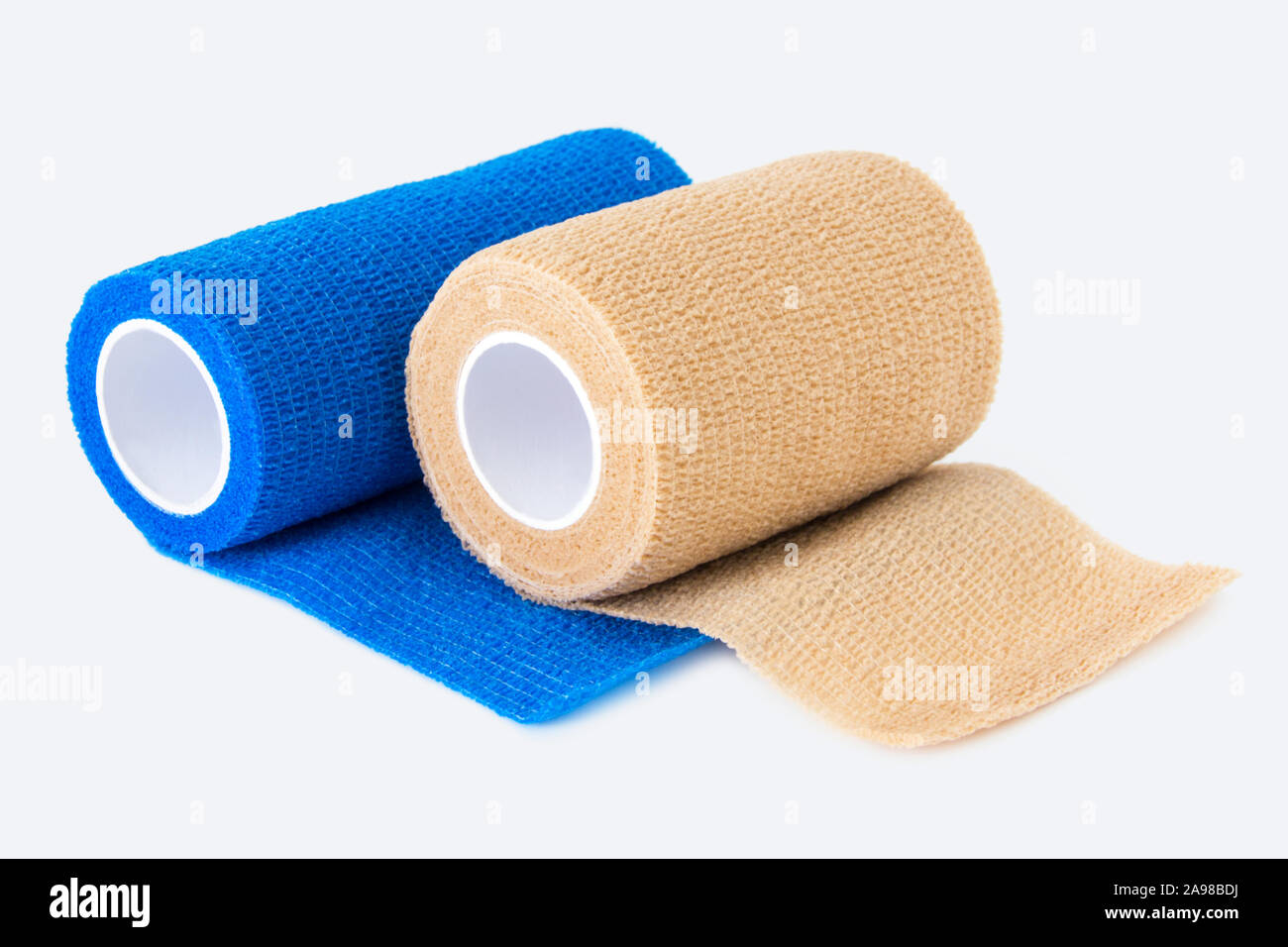 Bandages against white background Stock Photo - Alamy