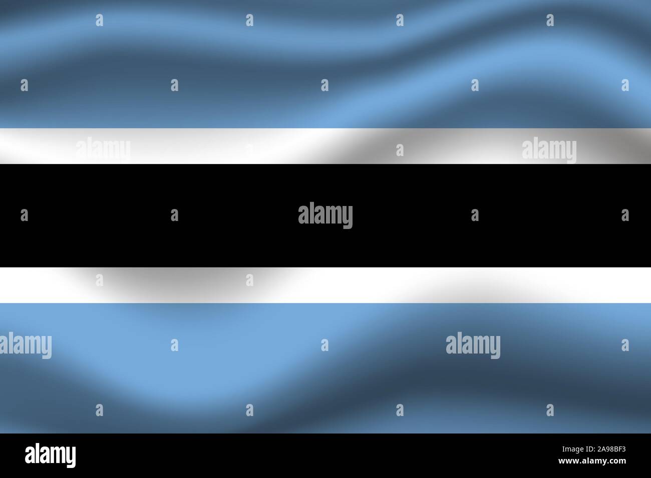 National flag of Republic of Botswana. original colors and proportion ...