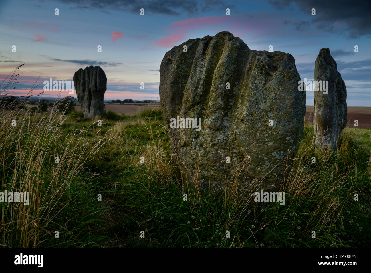 Duddo Stone Circle, Englands most northerly Stone Circle Stock Photo ...