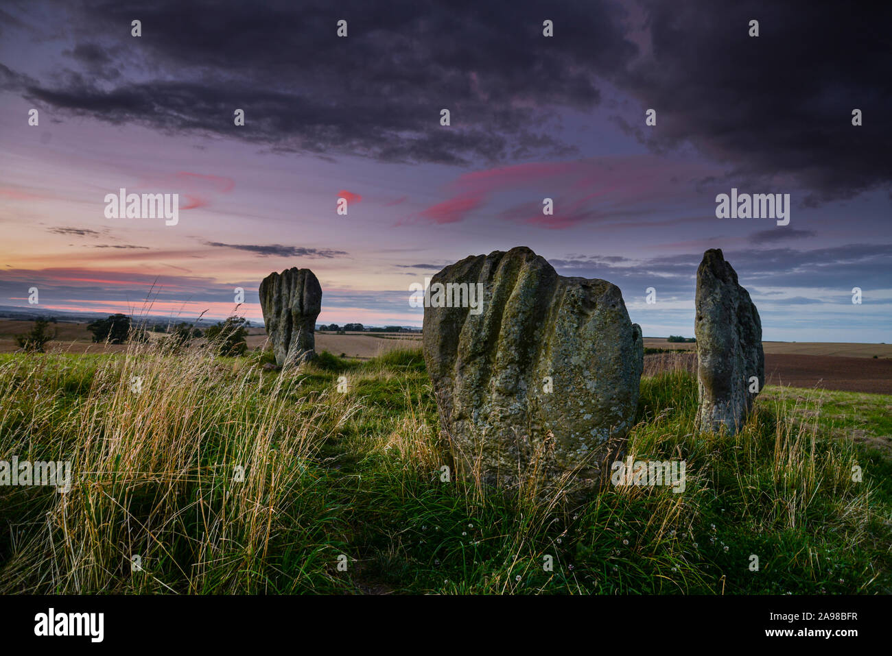 Duddo Stone Circle, Englands most northerly Stone Circle Stock Photo ...