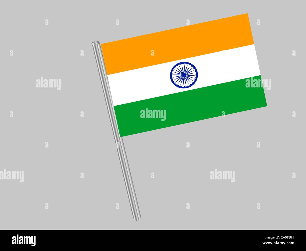 National flag of Republic of India. original colors and proportion ...