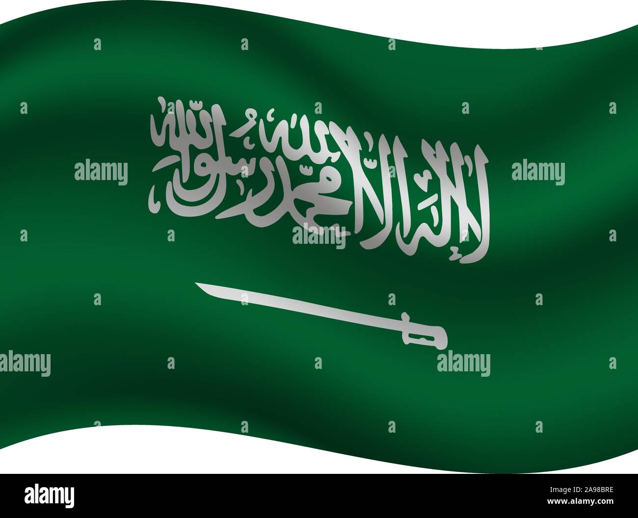 Beautiful national flag of Kingdom of Saudi Arabia. original colors and ...