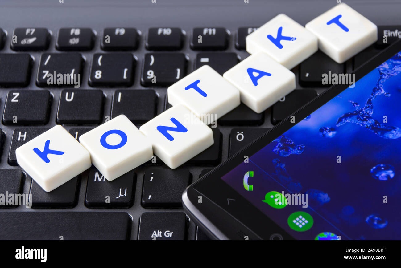 Kontakt Contact Online Stock Photo - Alamy