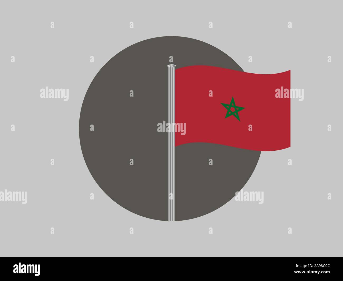 National flag of Kingdom of Morocco. original colors and proportion ...