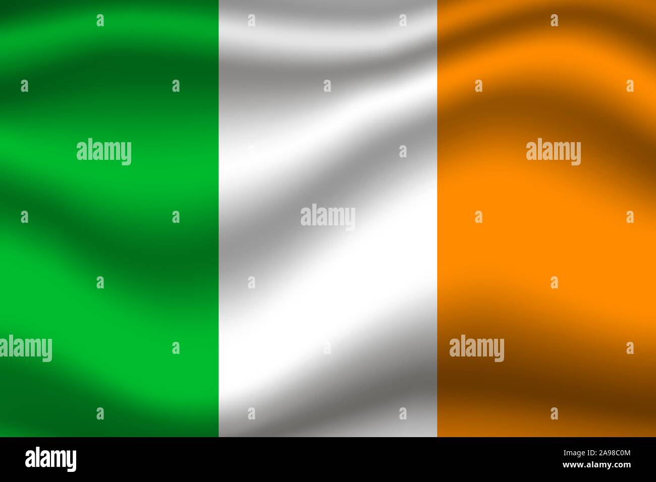 National flag of Ireland . original colors and proportion. Simply ...