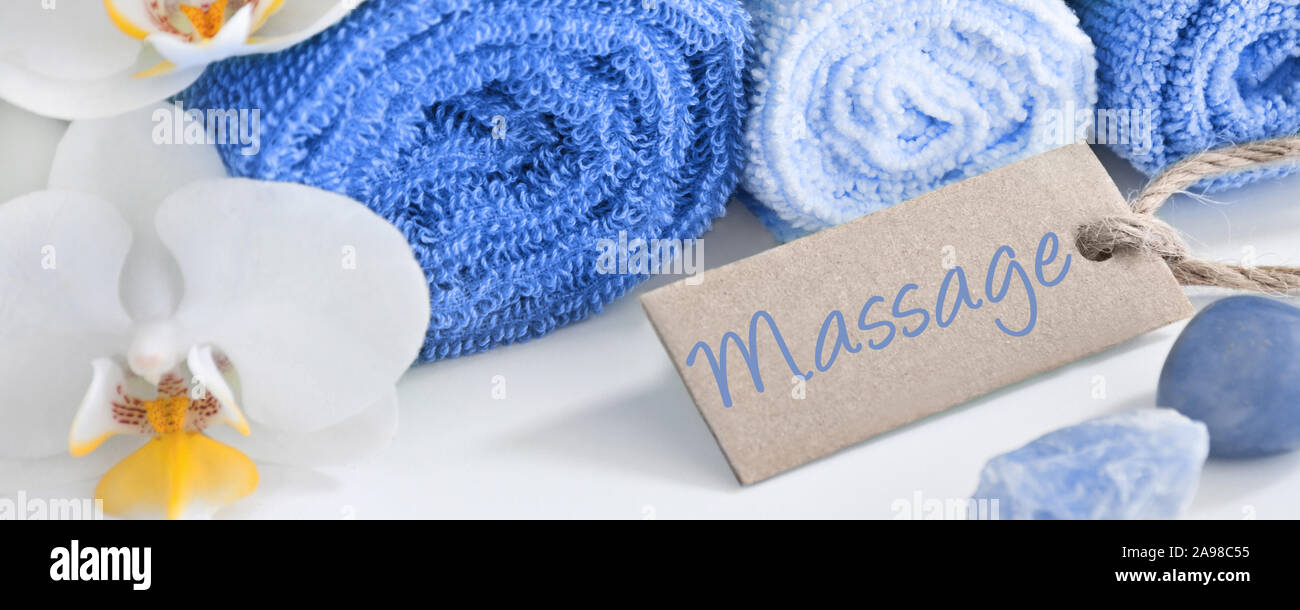 Wellness Label Massage Stock Photo - Alamy