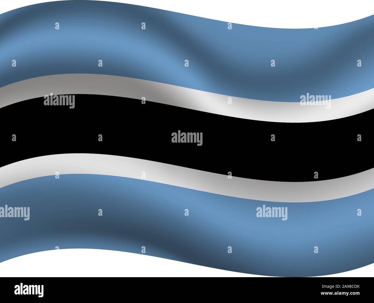 National flag of Republic of Botswana. original colors and proportion ...
