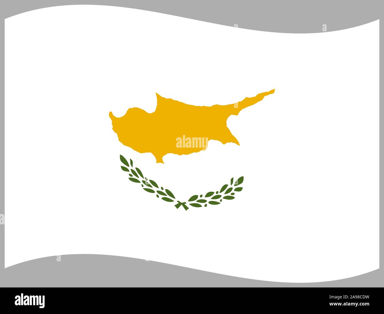 National flag of Republic of Cyprus. original colors and proportion ...