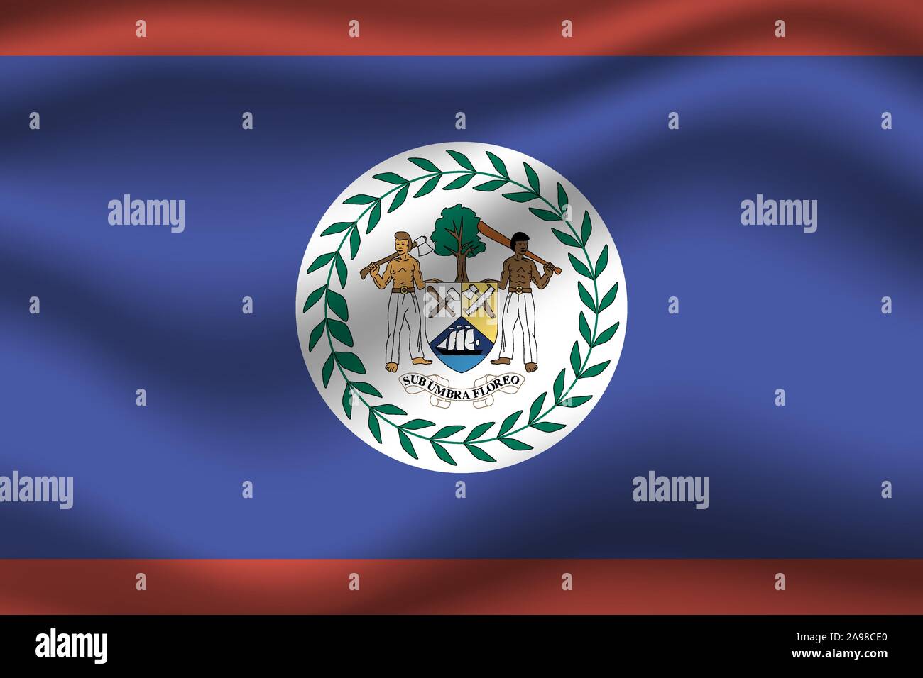 National flag of Belize . original colors and proportion. Simply vector ...