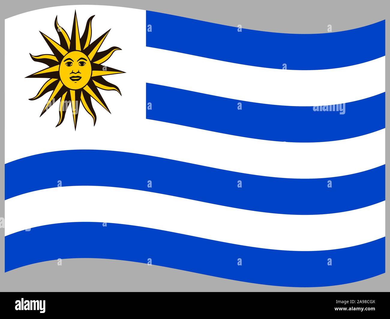 Beautiful National Flag Of Republic Of Uruguay Original Colors And beautiful-national-flag-of-republic-of-uruguay-original-colors-and