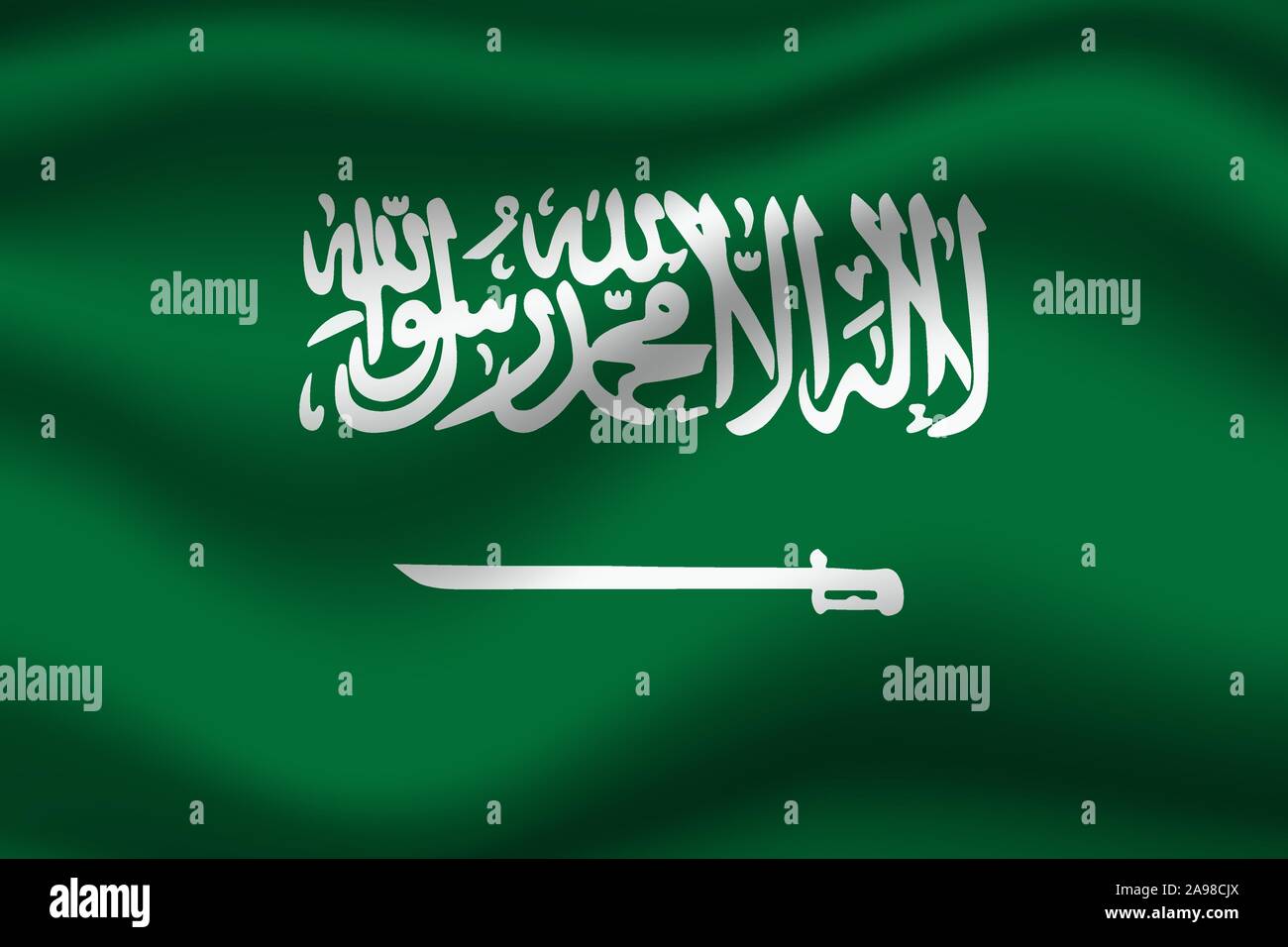 Beautiful national flag of Kingdom of Saudi Arabia. original colors and ...