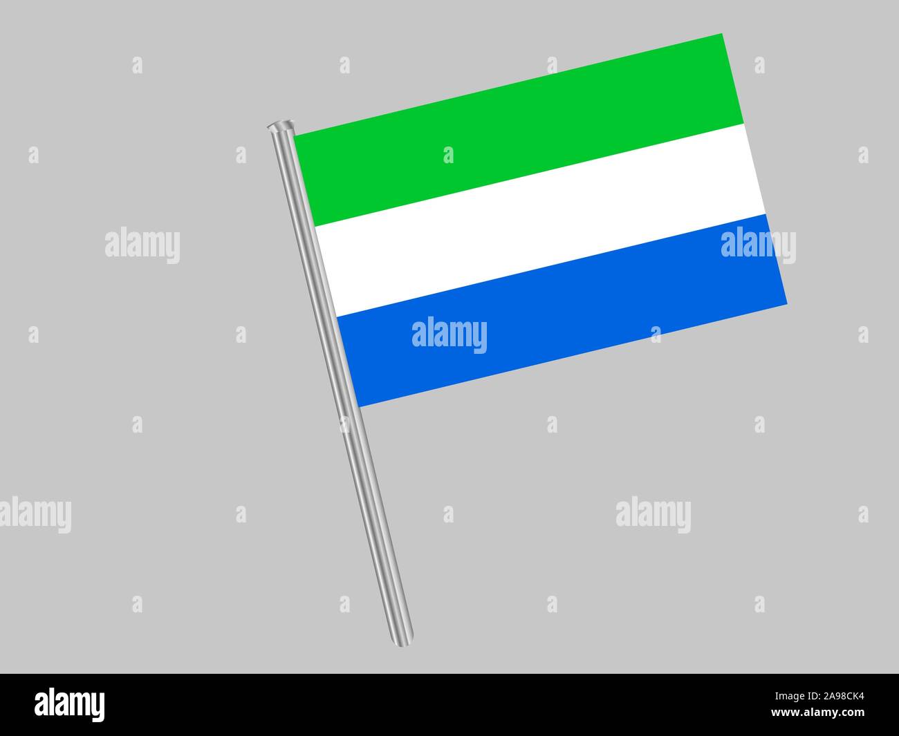 Beautiful national flag of Republic of Sierra Leone. original colors ...