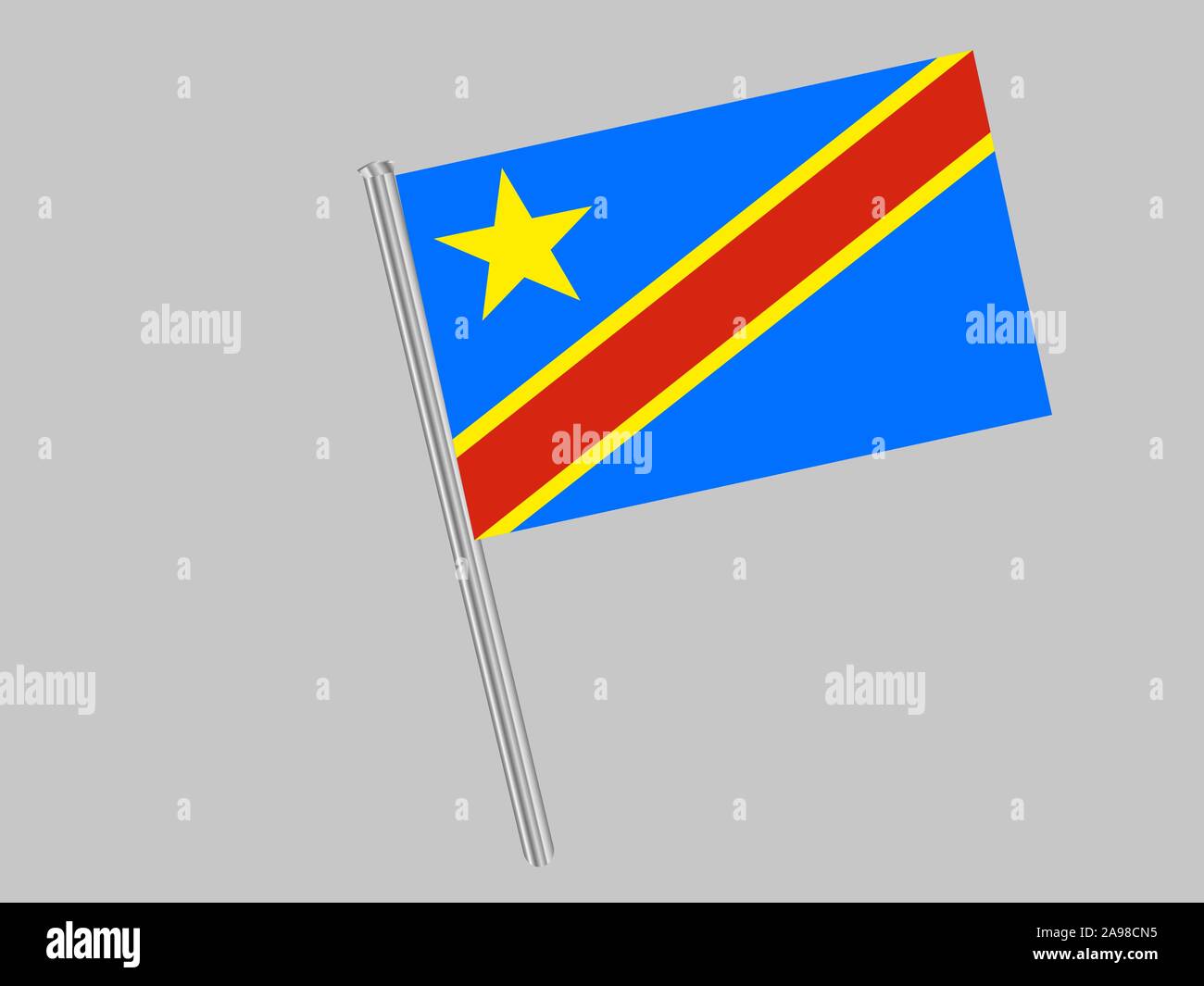 National flag of Democratic Republic of the Congo. original colors and ...