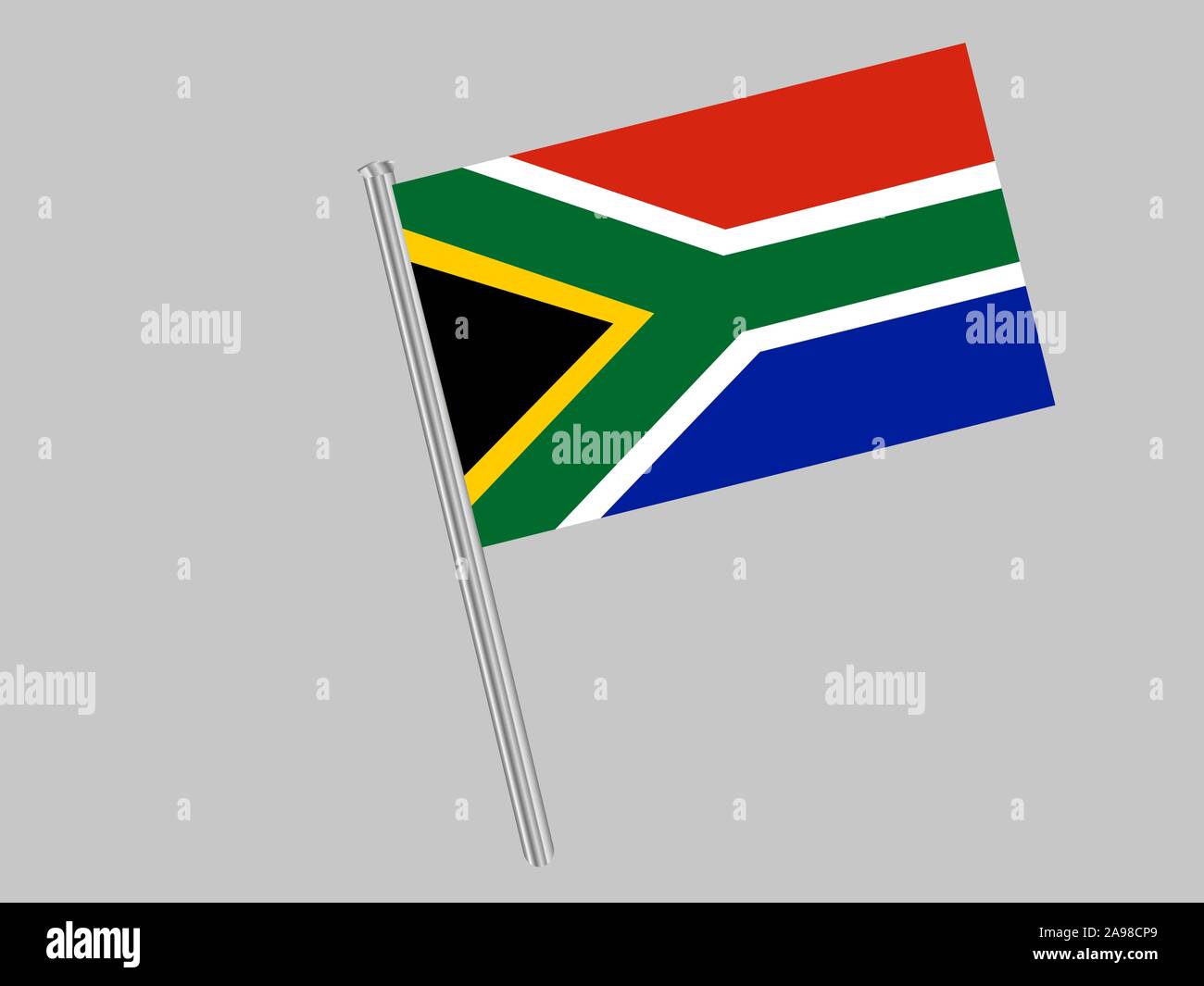 Beautiful national flag of Republic of South Africa. original colors ...