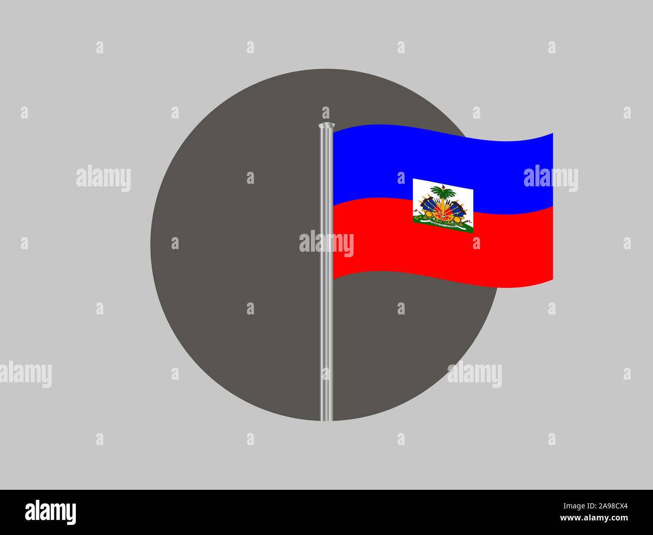 National flag of Republic of Haiti. original colors and proportion ...