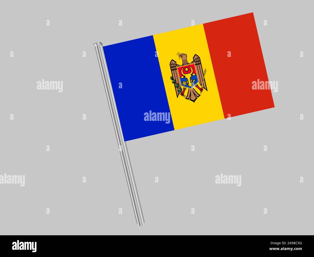 National flag of Republic of Moldova. original colors and proportion ...