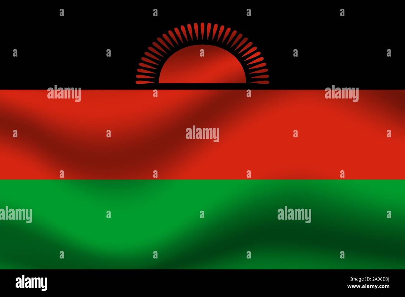 National flag of Republic of Malawi. original colors and proportion ...