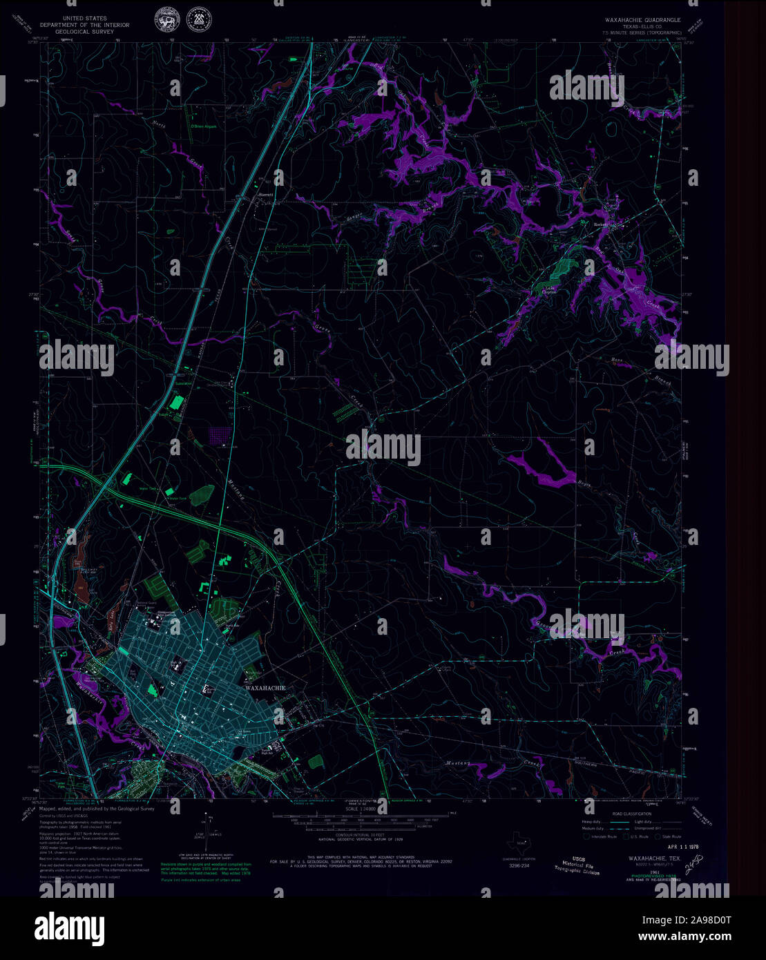 Waxahachie map hi-res stock photography and images - Alamy