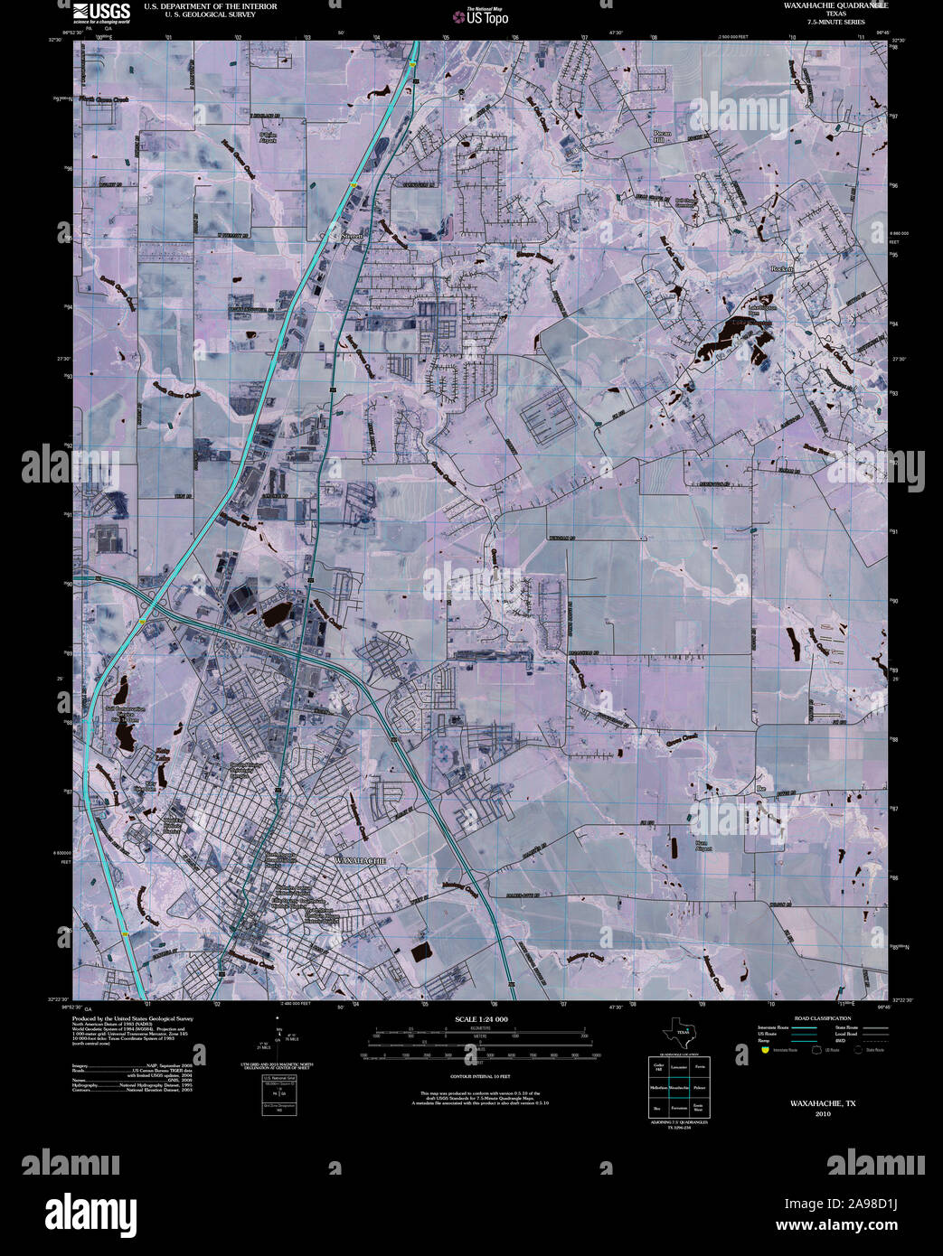 Map of waxahachie texas hi-res stock photography and images - Alamy
