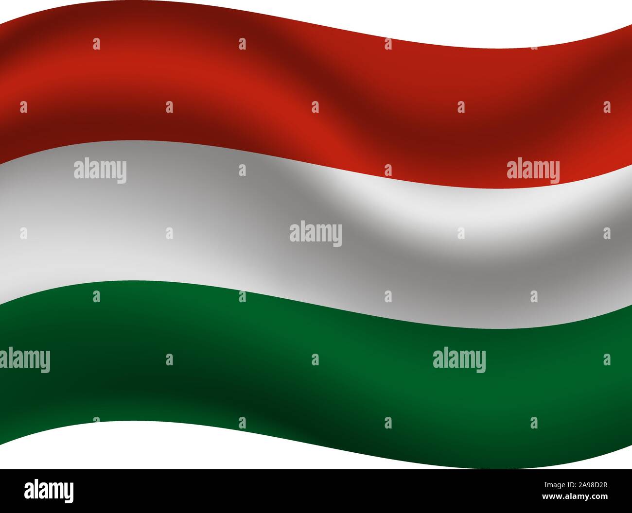 National flag of Hungary. original colors and proportion. Simply vector ...