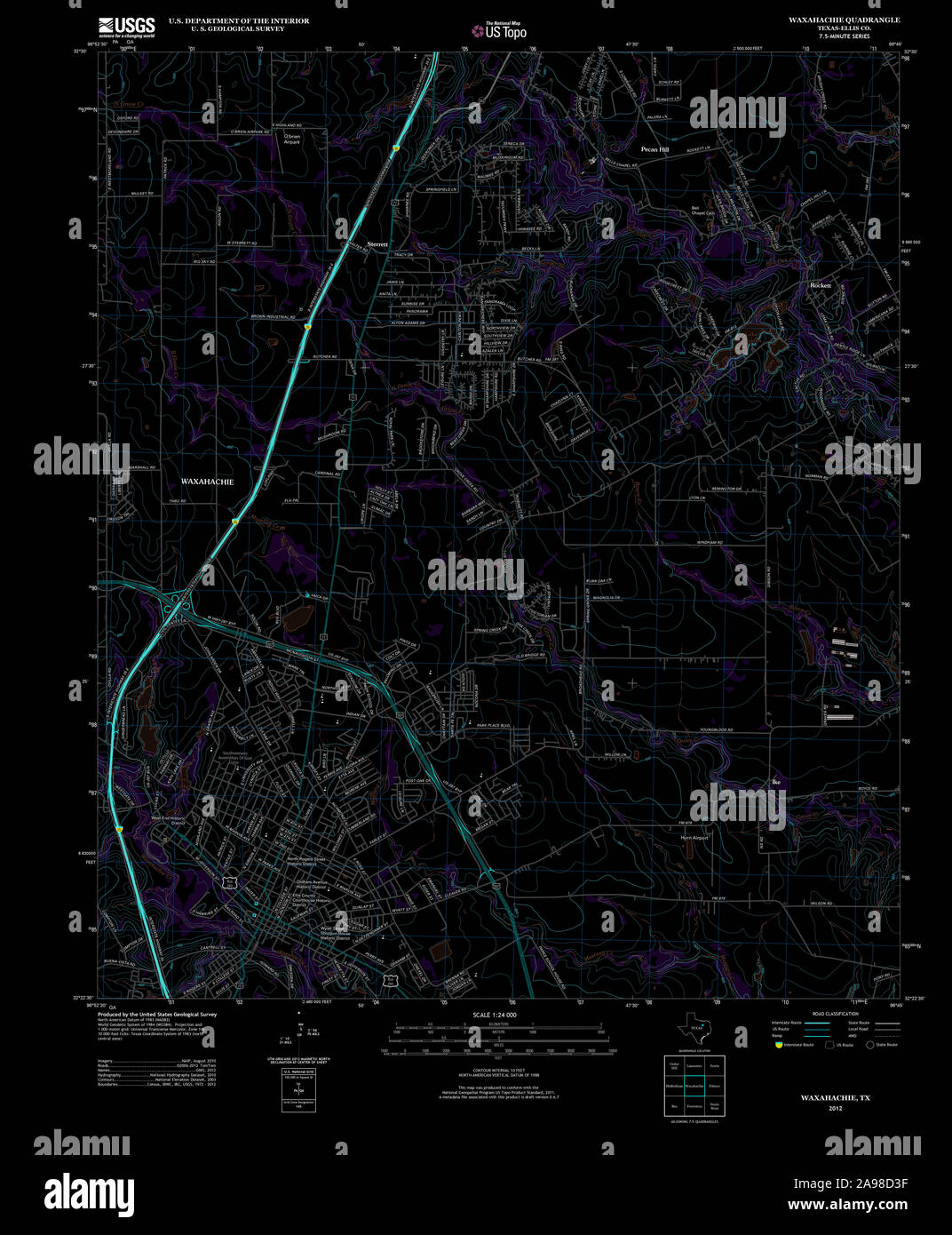 Map of waxahachie texas hi-res stock photography and images - Alamy