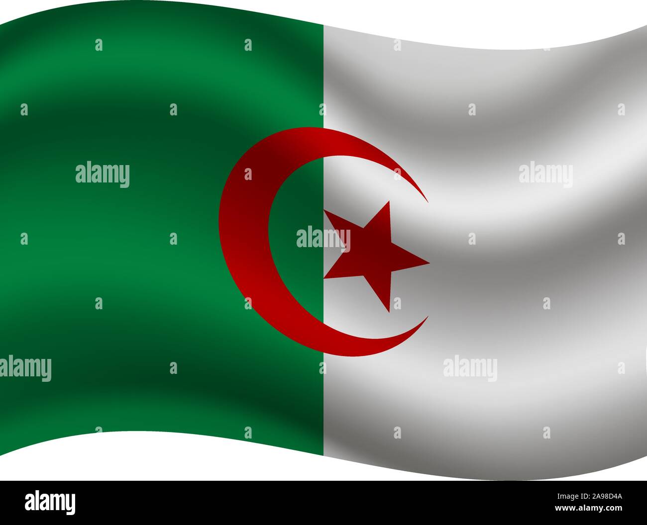 National flag of Peoples Democratic Republic of Algeria. original ...