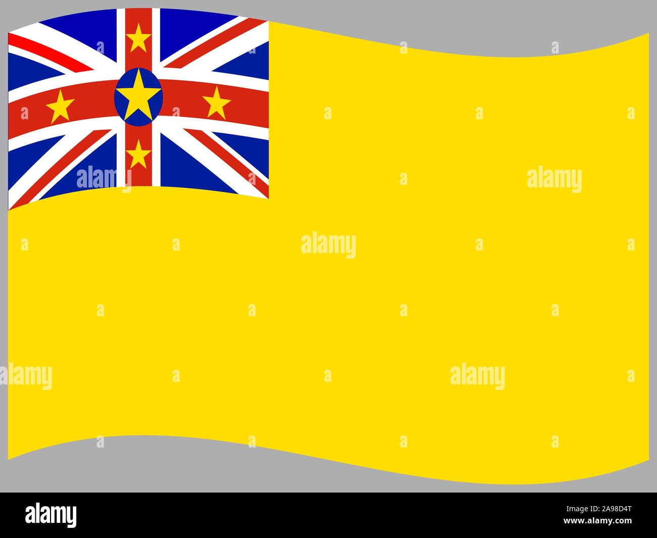 Beautiful national flag of Niue. original colors and proportion. Simply ...
