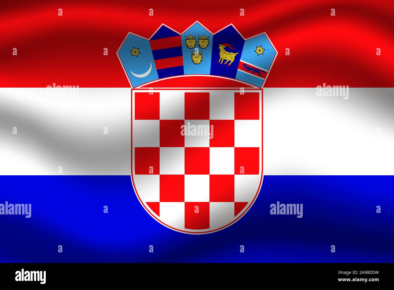 National flag of Republic of Croatia. original colors and proportion ...