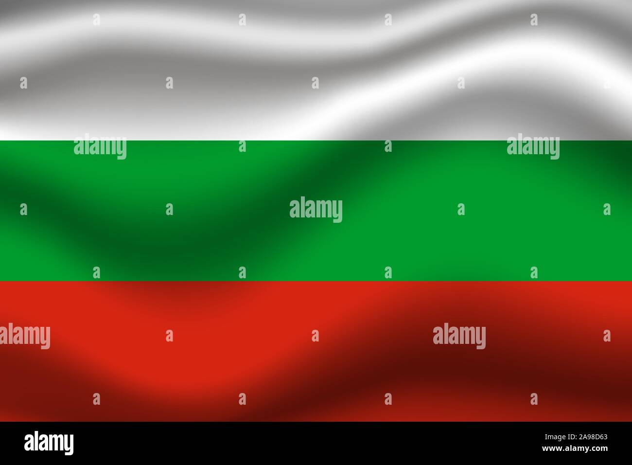 National flag of Republic of Bulgaria. original colors and proportion ...
