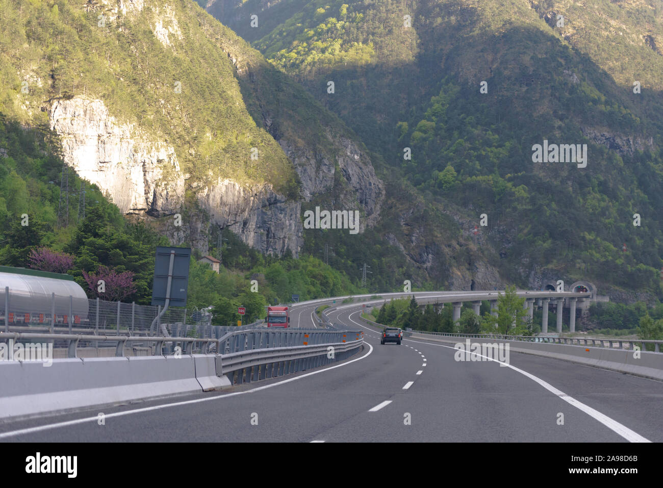 Roads Of Austria. Austrian highway with beautiful views. Highway ...