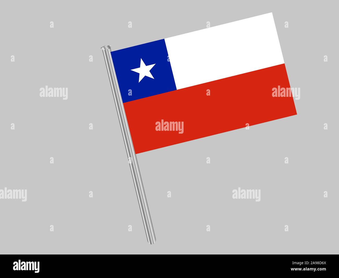 National flag of Republic of Chile. original colors and proportion ...